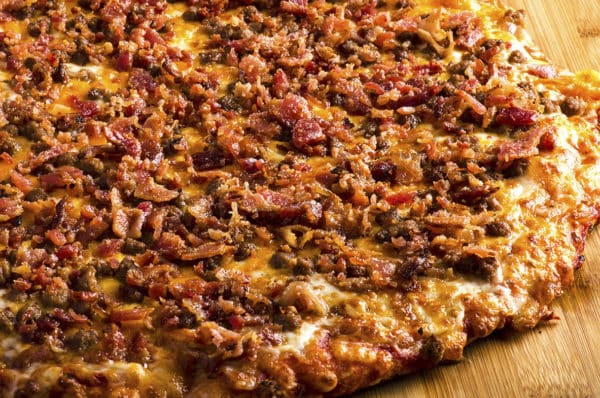 Bacon Cheeseburger Pizza | Sir Pizza of Michigan | Lansing Bacon ...